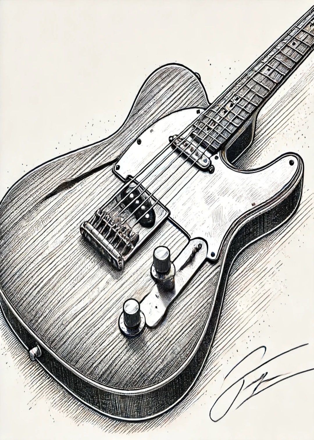 Fender Telecaster Digital Art Print - Etsy