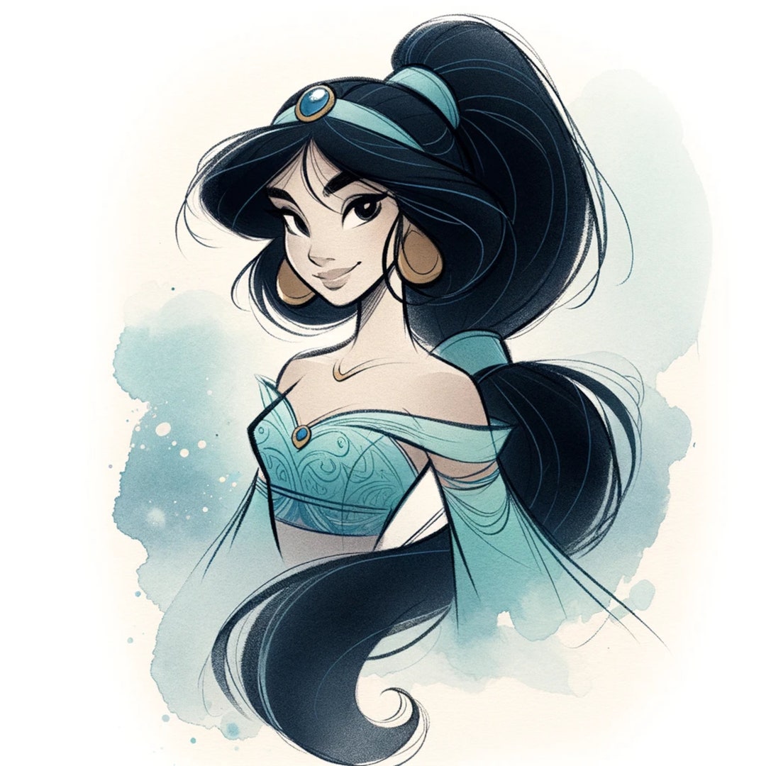 Princess Jasmine Digital Art Print - Etsy
