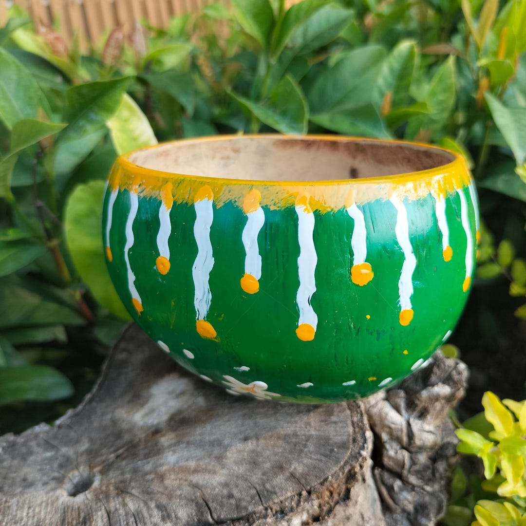 Hand-painted Coconut Shell Crafts for Candle Holder With With Drip ...