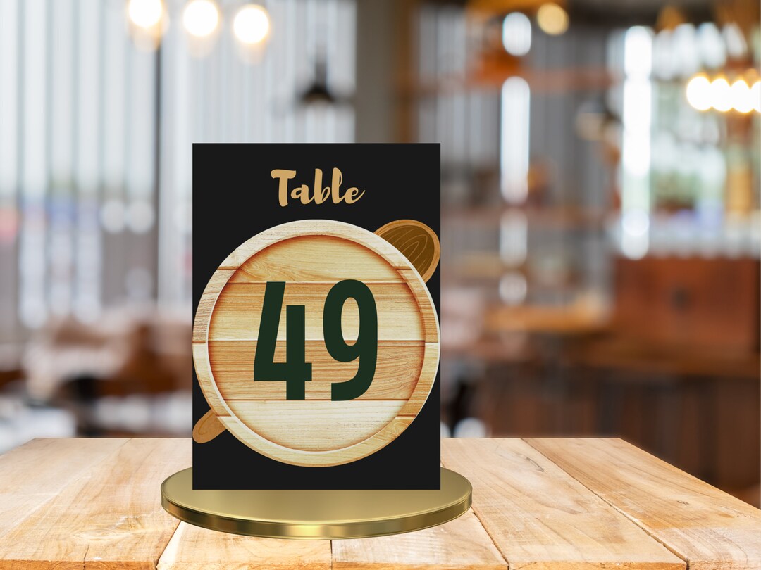 Table Numbers | Minimalist Table Numbers | Table Numbers for Restaurant ...