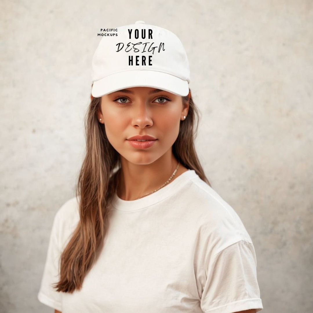 White Baseball Cap Mockup White Hat Mockup Blank Baseball Hat Mockup ...