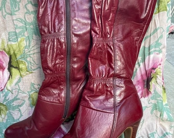 Vintage Double H Cowgirl Boots, 1970s Butterfly Cowgirl Boots, Size 8 ...