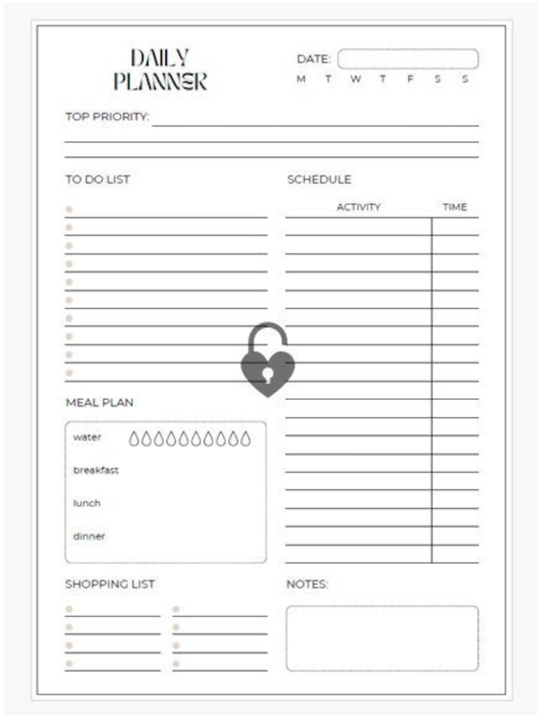 Weekly Planner Printable 4 in 1 | Printable Weekly Task List PDF, A5 ...