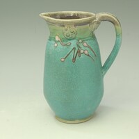 Small Golden/yellow Handled Pitcher/creamer //stoneware Functional ...
