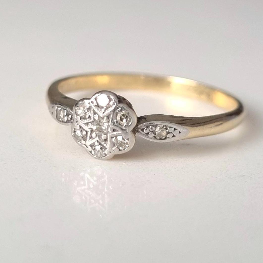 18CT Platinum Diamond Art Deco Panel Ring - Etsy