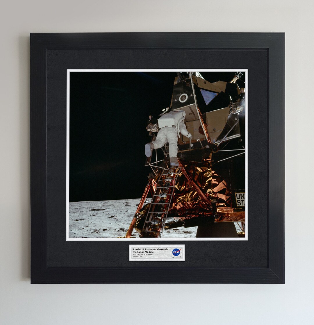 Apollo 11 Astronaut Descends the Lunar Module Poster Astronomy ...