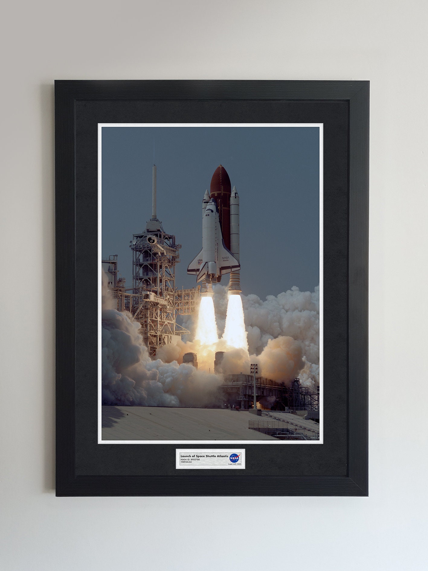 Launch of Space Shuttle Atlantis Poster Space Astronomy Digitally ...