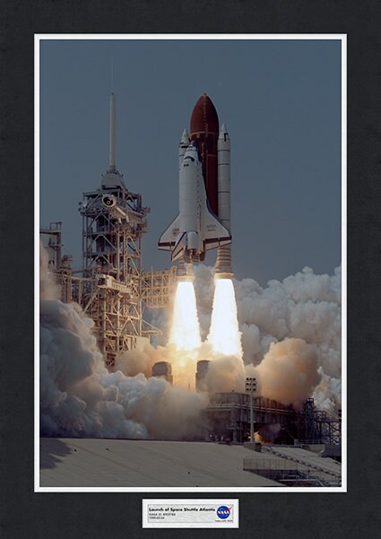 Launch of Space Shuttle Atlantis Poster Space Astronomy Digitally ...