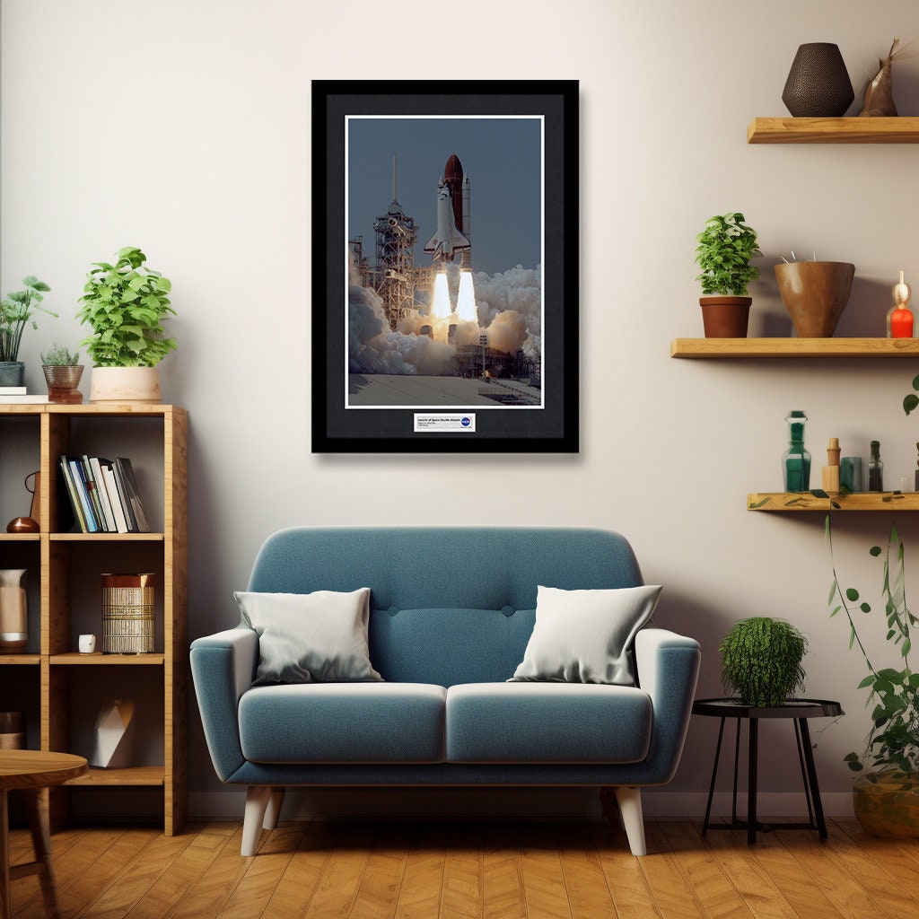 Launch of Space Shuttle Atlantis Poster Space Astronomy Digitally ...