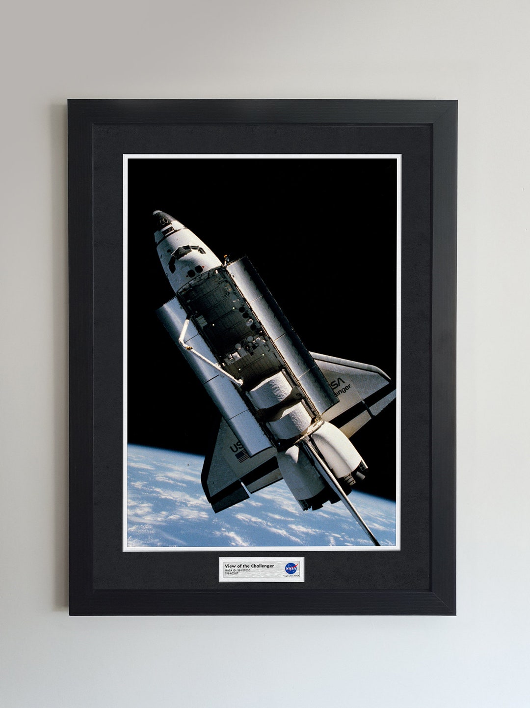 View of the Challenger Shuttle Poster Space Astronomy Printed Double ...
