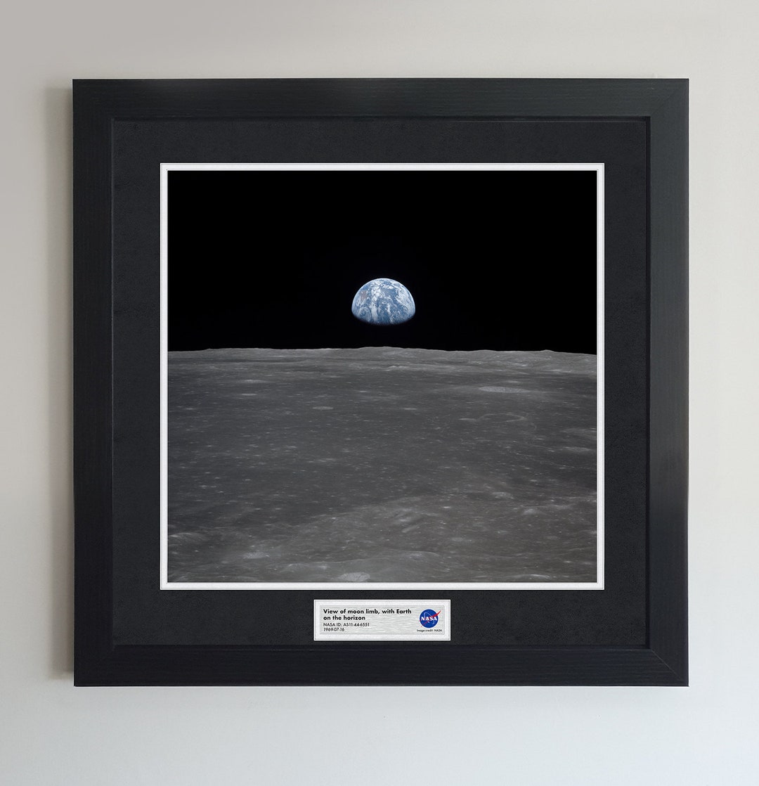 Earth Rising Above the Moon's Horizon Stage Two Poster Apollo 11 ...