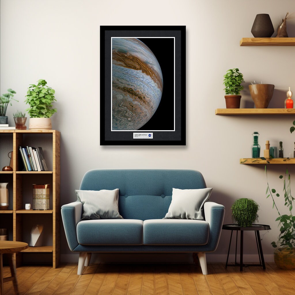 Jupiter's Belts and Zones Poster Planets Space Astronomy Digitally ...
