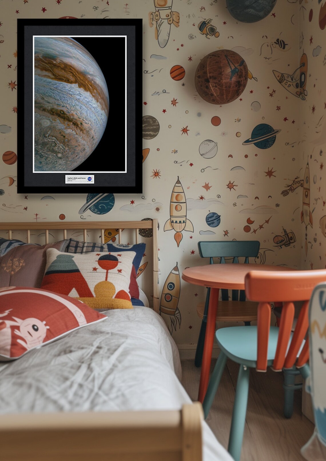 Jupiter's Belts and Zones Poster Planets Space Astronomy Digitally ...