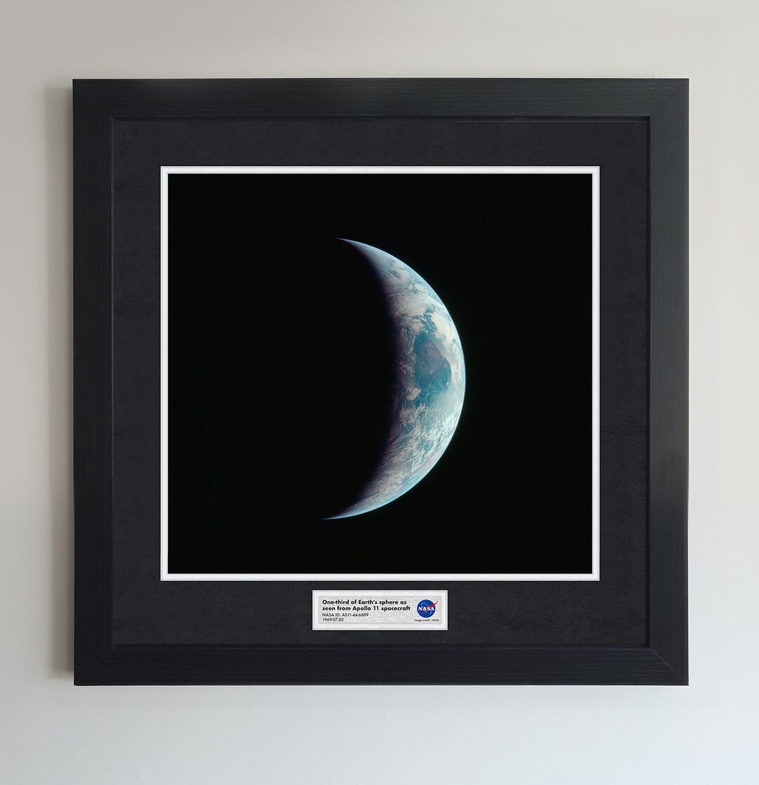 One-third of Earth's Sphere Poster Apollo 11 Astronomy Digitally Double ...