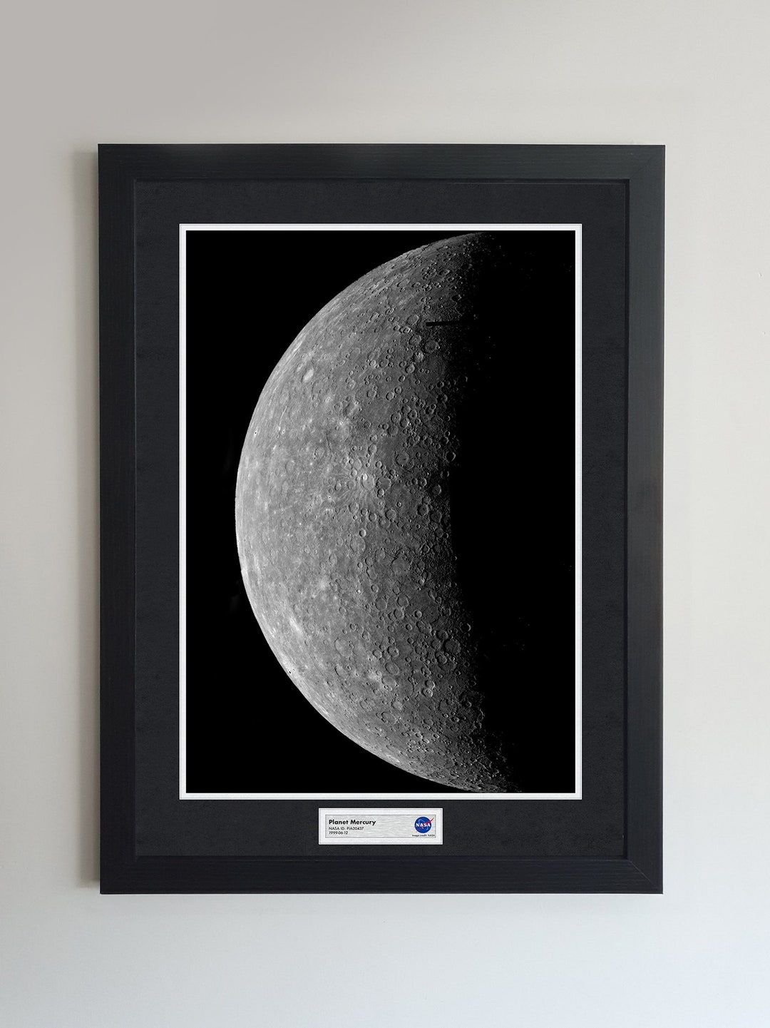 Planet Mercury Poster Planets Space Astronomy Digitally Double Mounted ...