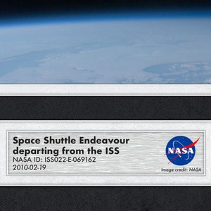 Endeavour Departing From the ISS Poster Shuttle Missions and the ISS ...