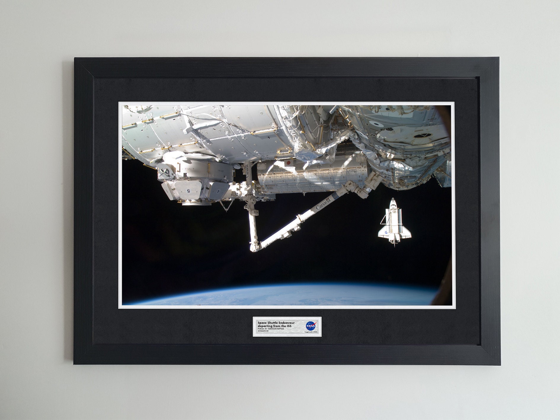 Endeavour Departing From the ISS Poster Shuttle Missions and the ISS ...