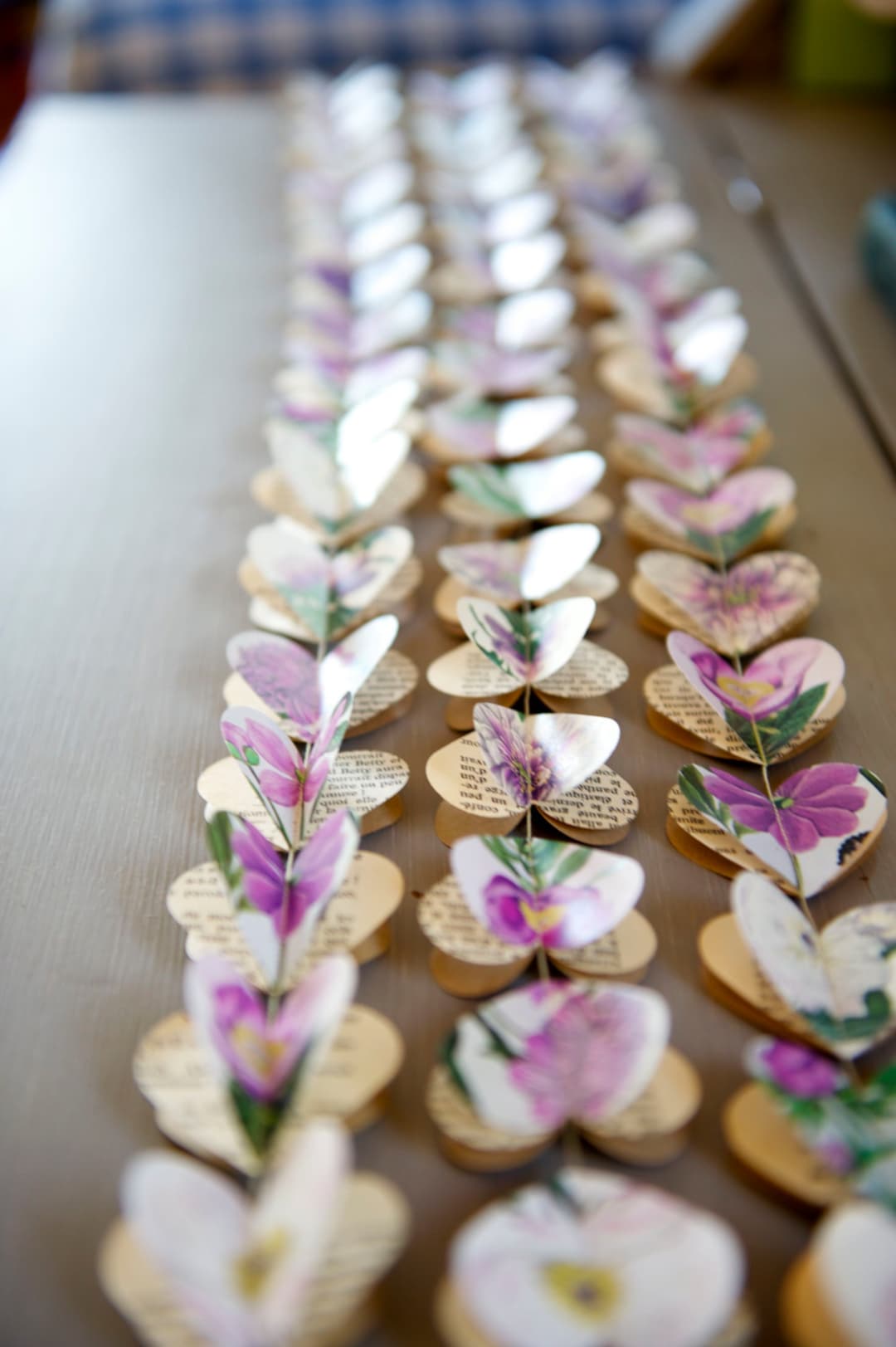 Heart Garland, Mothers Day Vintage, Purple Garland, Flower Garland ...