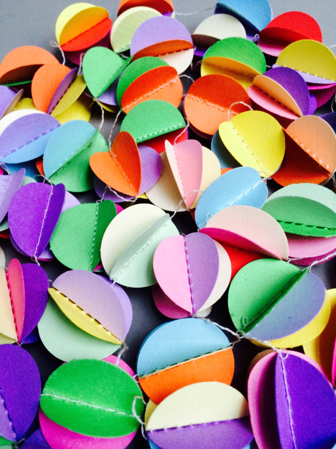 Colorful Garland Circle Garland Ranbow Party Decorations - Etsy