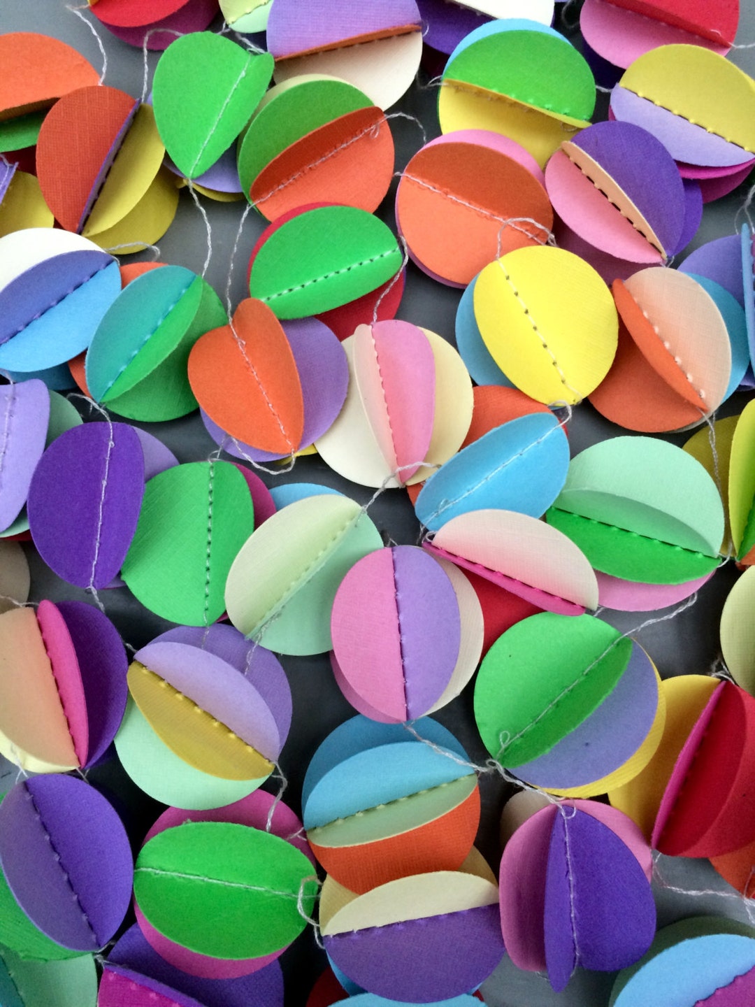 Colorful Garland, Circle Garland, Ranbow Party Decorations, Rainbow ...