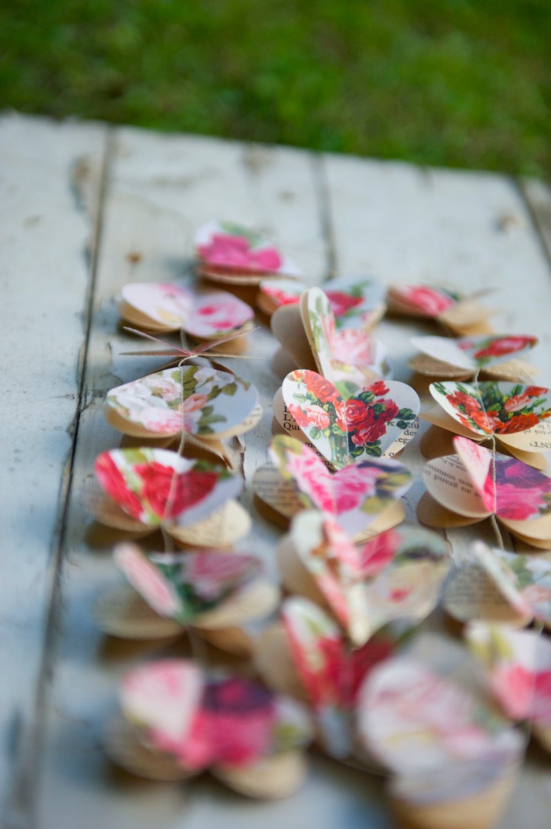 Flower garland Floral wedding Rustic wedding garland Red | Etsy