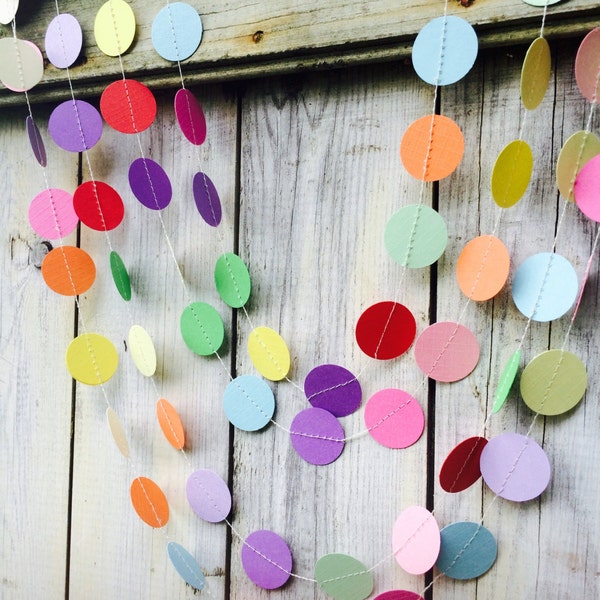 Paper Circle Garland - Etsy