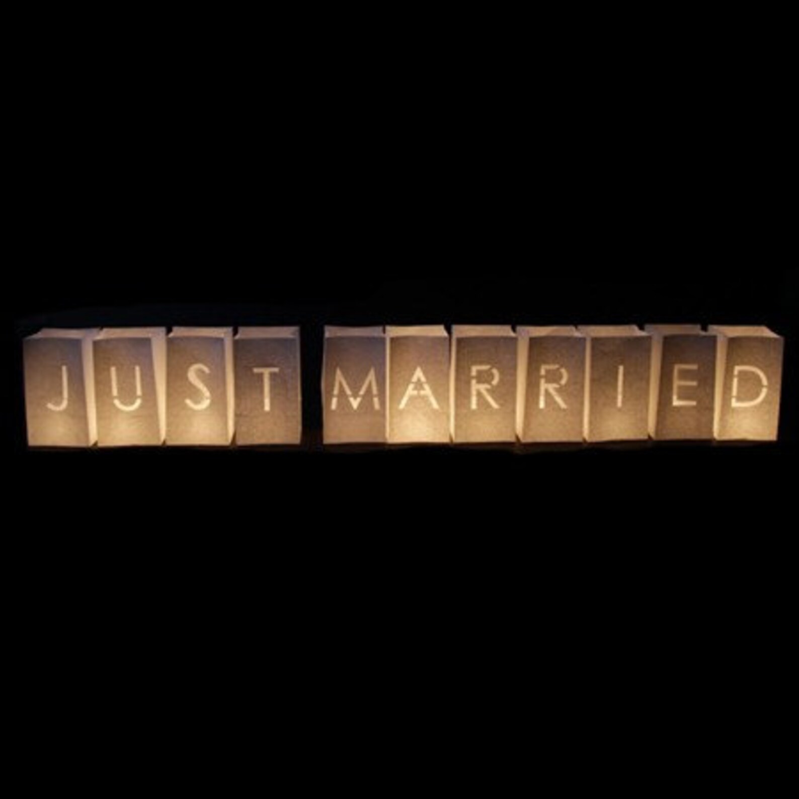 JUST MARRIED Wedding Table Decor Luminary Bags Just Married - Etsy