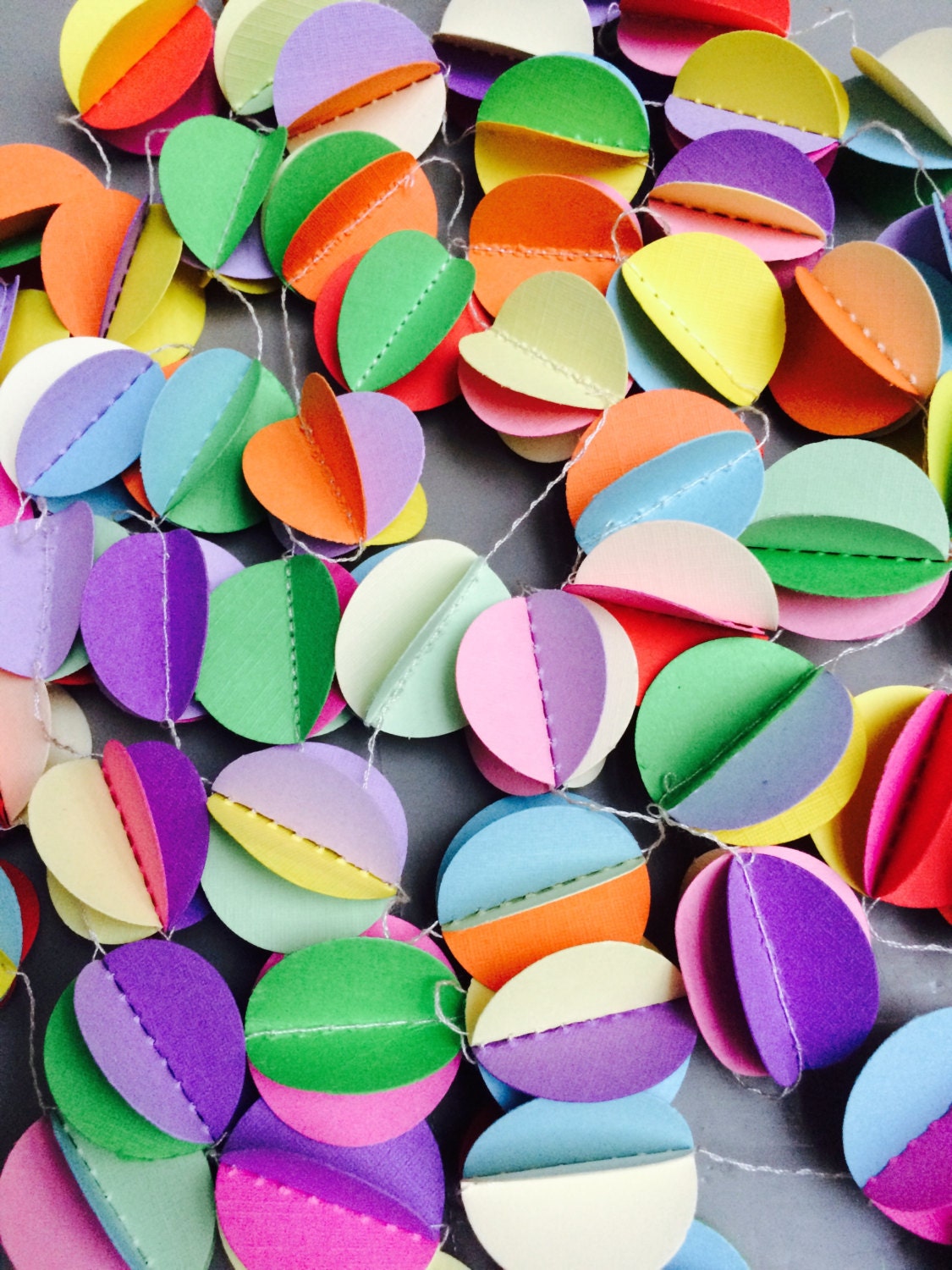 Colorful Garland Circle Garland Ranbow Party Decorations - Etsy