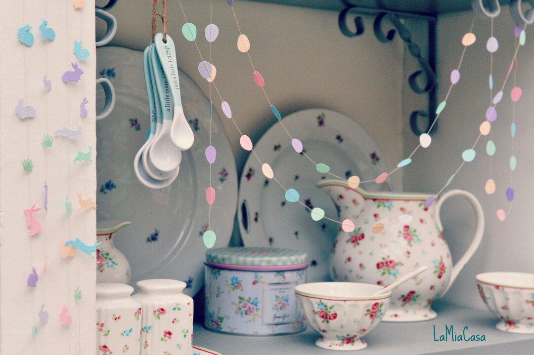 Easter Eggs, Easter Garland, Pastel Decor, Easter Decorations, Easter ...