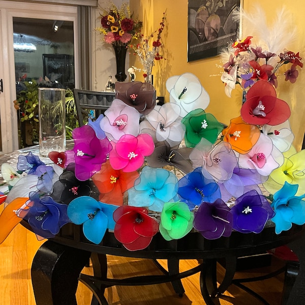Nylon Flower - Etsy