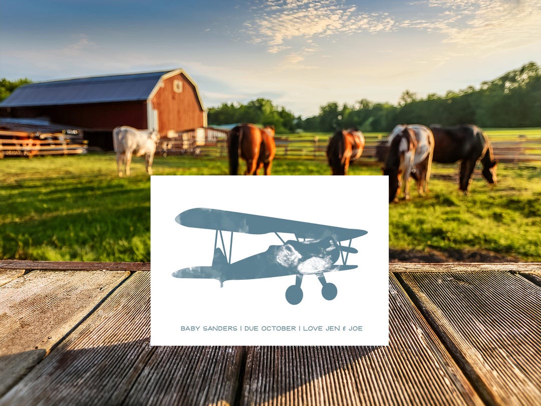 Pregnancy Announcement With Ultrasound Photo | Sonogram Cards | Custom ...