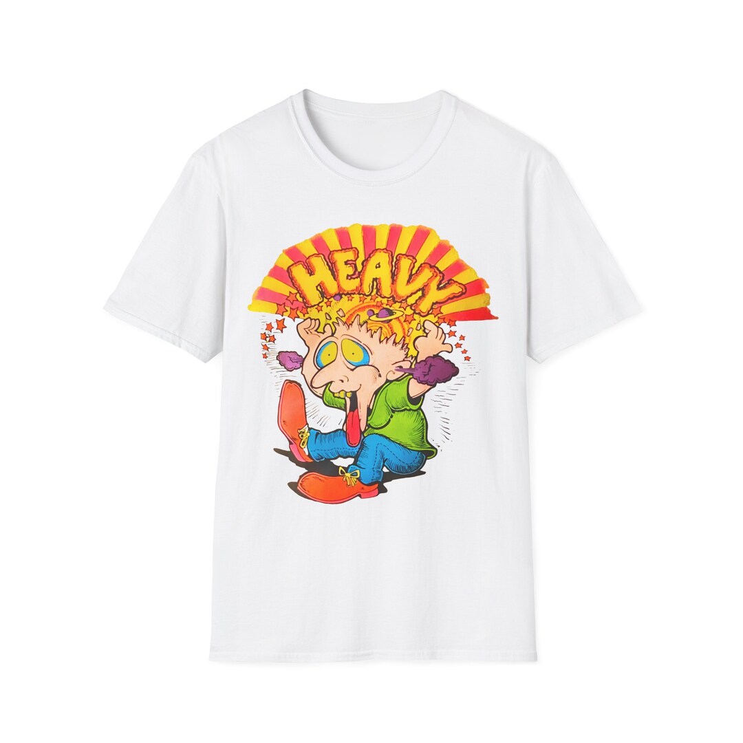 1970s heavy Trip Cartoon Character Vintage Repro Tshirt on a Unisex ...