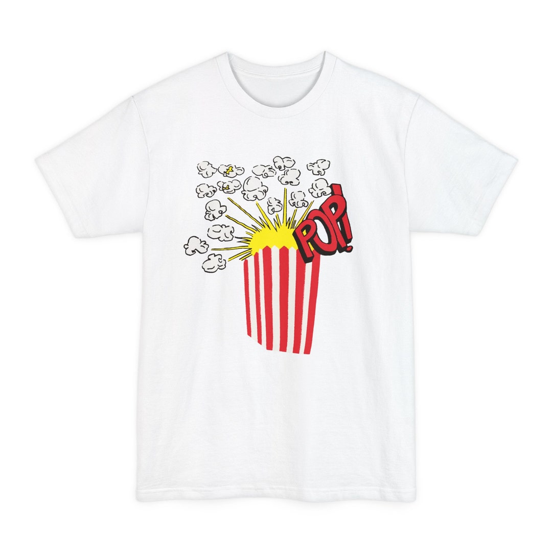 Vintage 1980s Popcorn Image on a New Unisex Tall Beefy Tshirt - Etsy