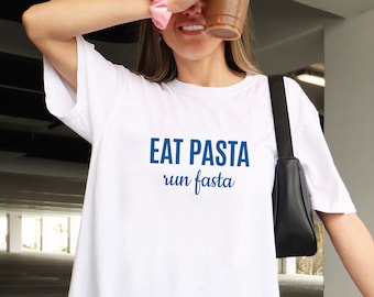 Eat Pasta Run Fasta Tshirt - Etsy Sweden