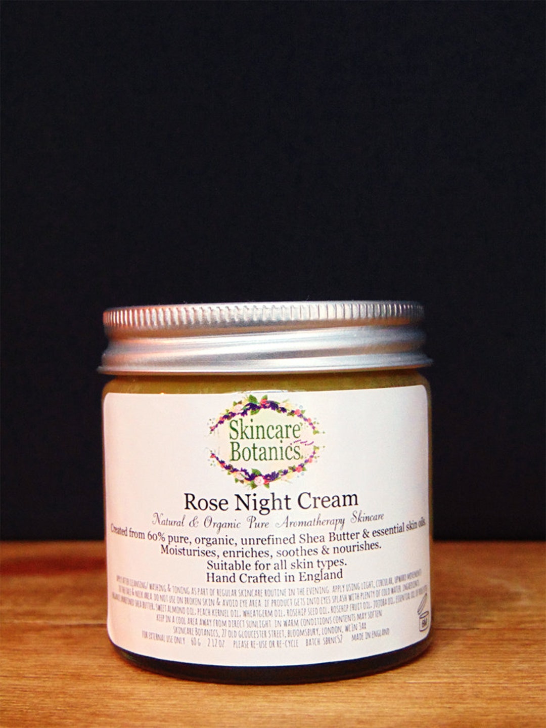 Rose Night Cream | Natural Pure Botanicals | Organic Shea Butter ...