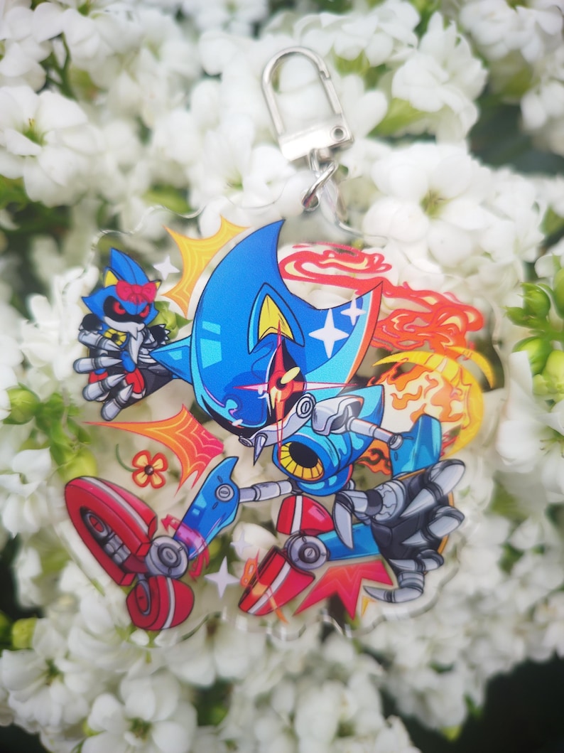 The Real Sonic - Metal Sonic Keychains - Etsy