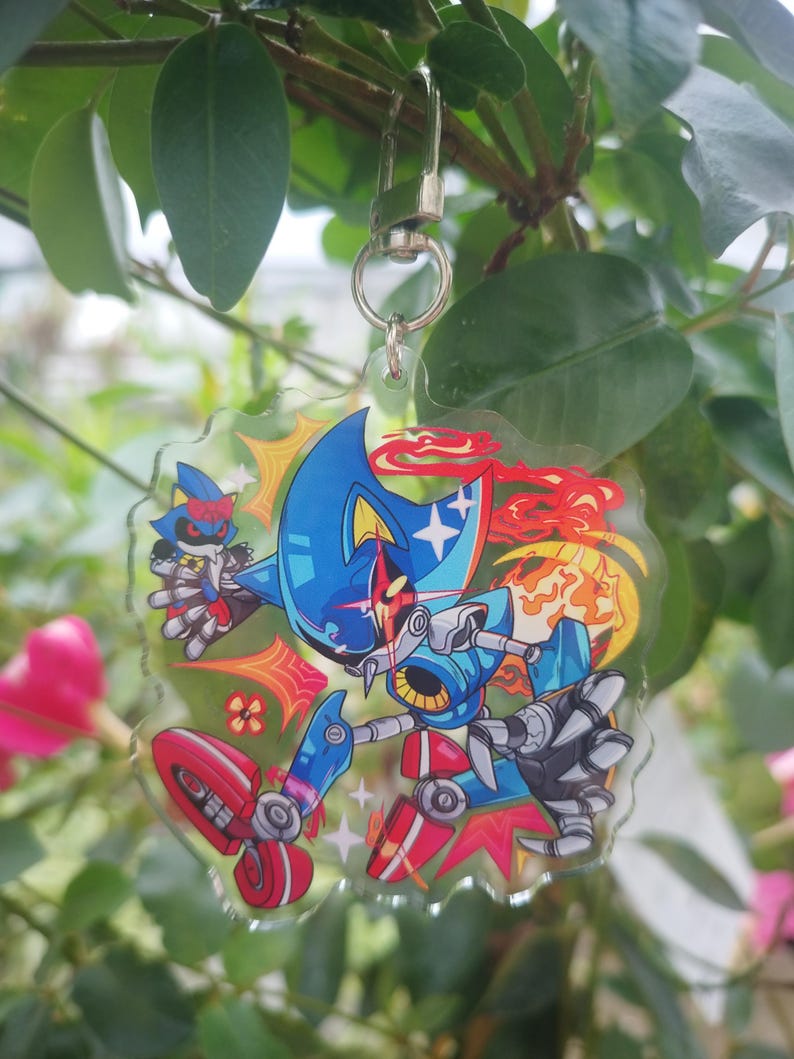 The Real Sonic - Metal Sonic Keychains - Etsy