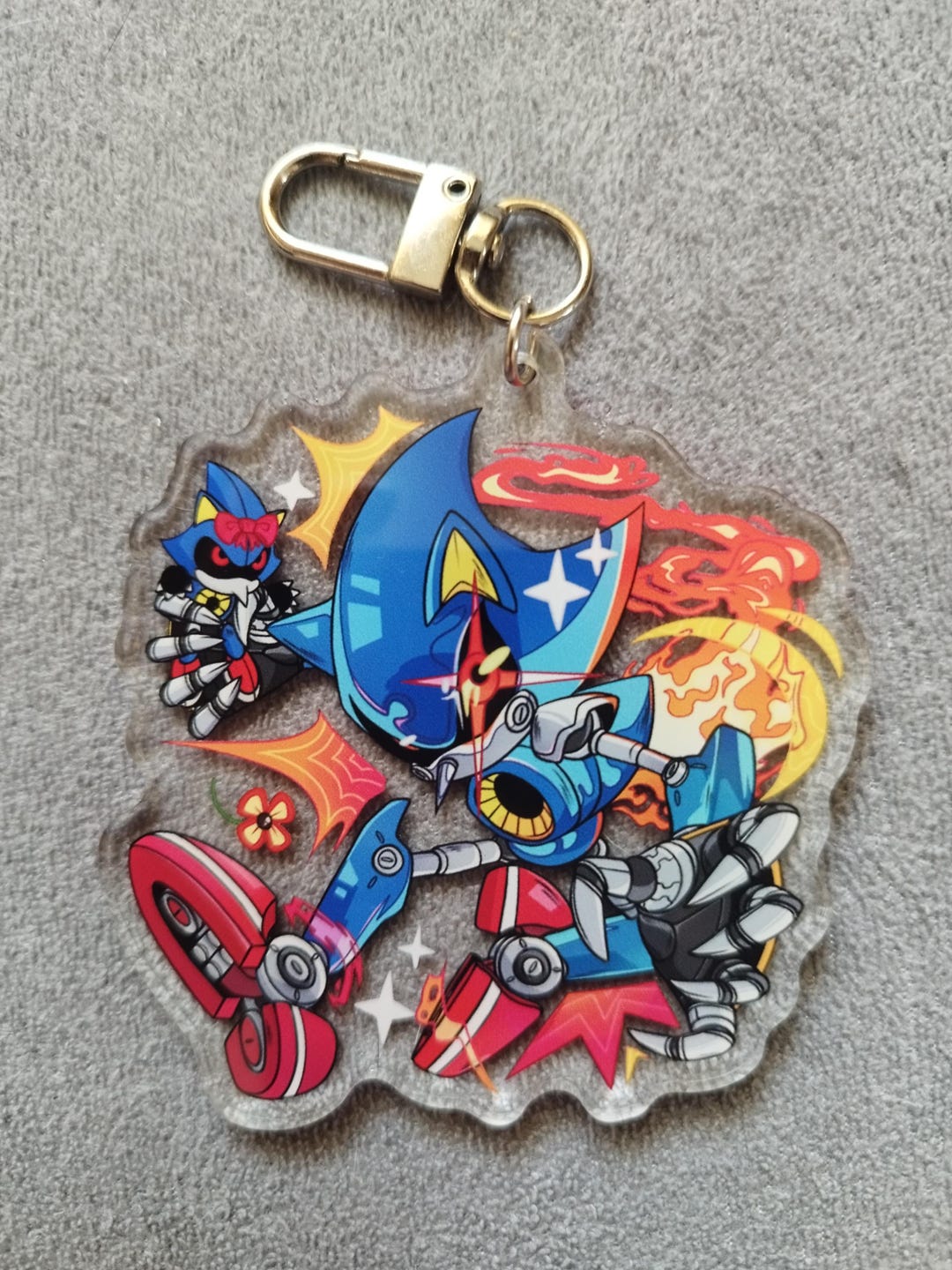The Real Sonic - Metal Sonic Keychains - Etsy Australia
