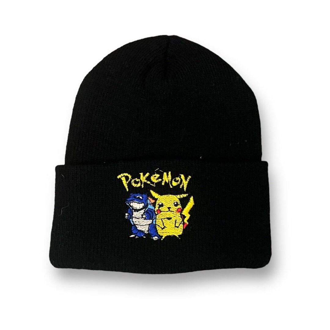 Vintage 90's Pokemon Pikachu Blastoise Cartoon Anime Beanie Hat - Etsy