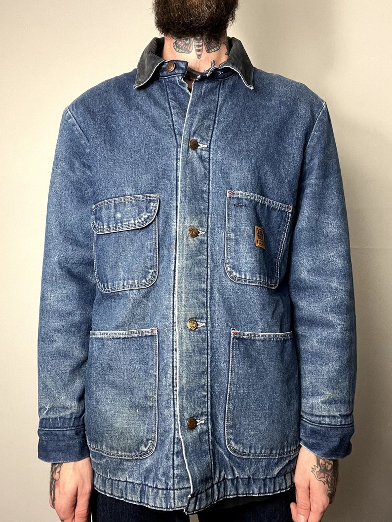 Vintage 70's Wrangler Big Ben Denim Wool Lined Chore Coat Jacket - Etsy