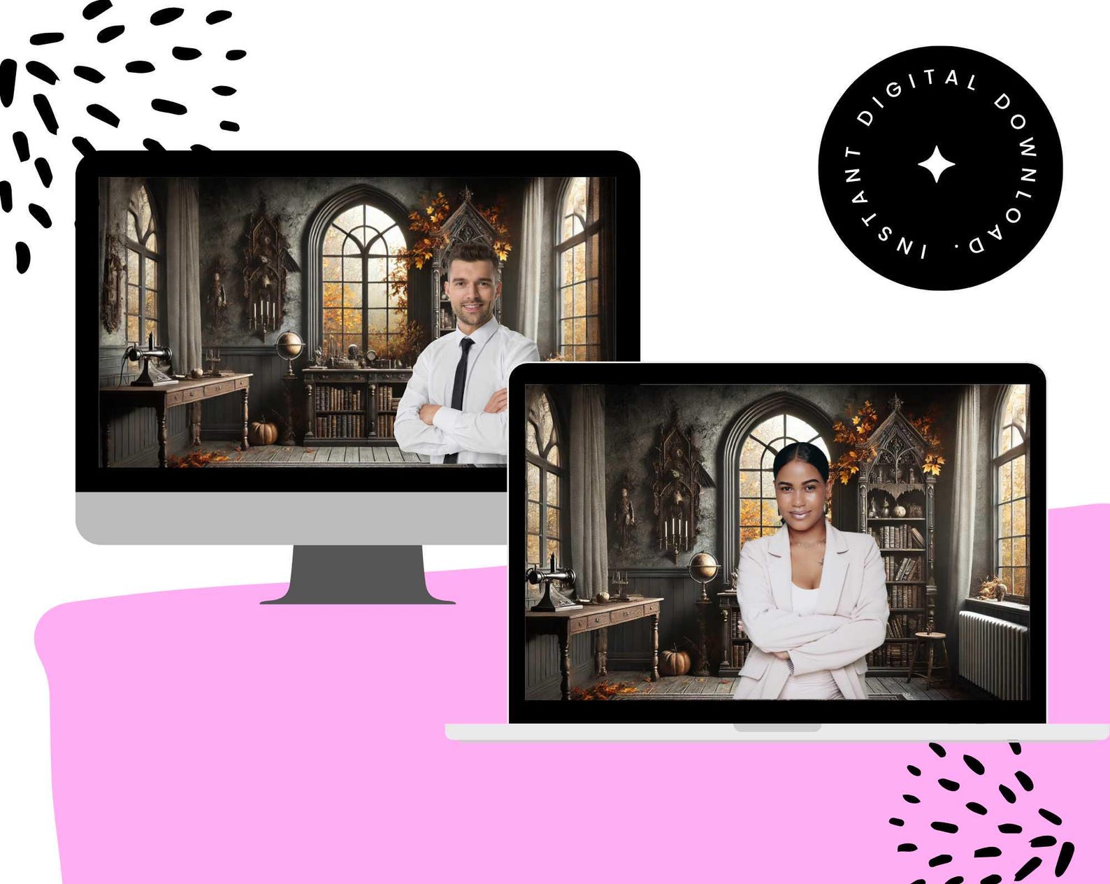 Gothic Farmhouse Creepy Spooky Zoom Background - Etsy