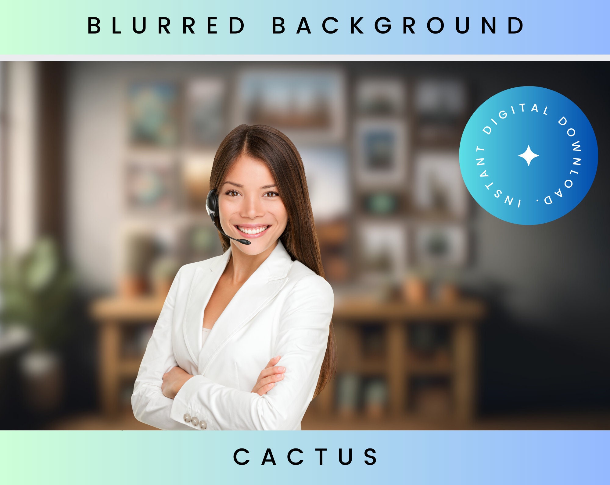 Cactus Desert Plants Zoom Backgrounds, Zoom Background Office, Zoom ...