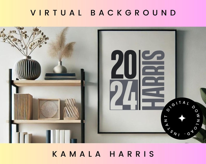 Kamala HARRIS 2024 Zoom Teams Background, Madam President, Kamala Rally ...