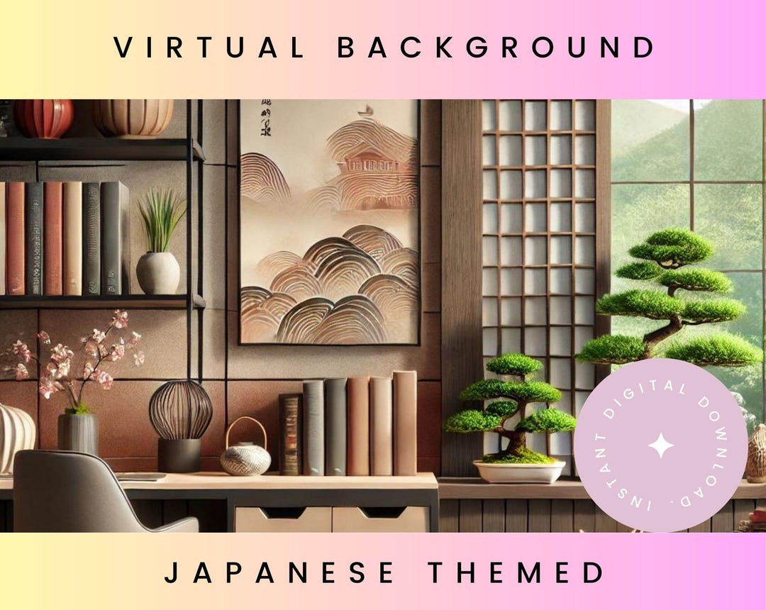 Japanese Japan Zoom Backgrounds Home Office Virtual Meeting Wallpaper ...