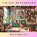 Maximalist Pink Green Zoom Background Eclectic Wall Art, Colorful Decor ...