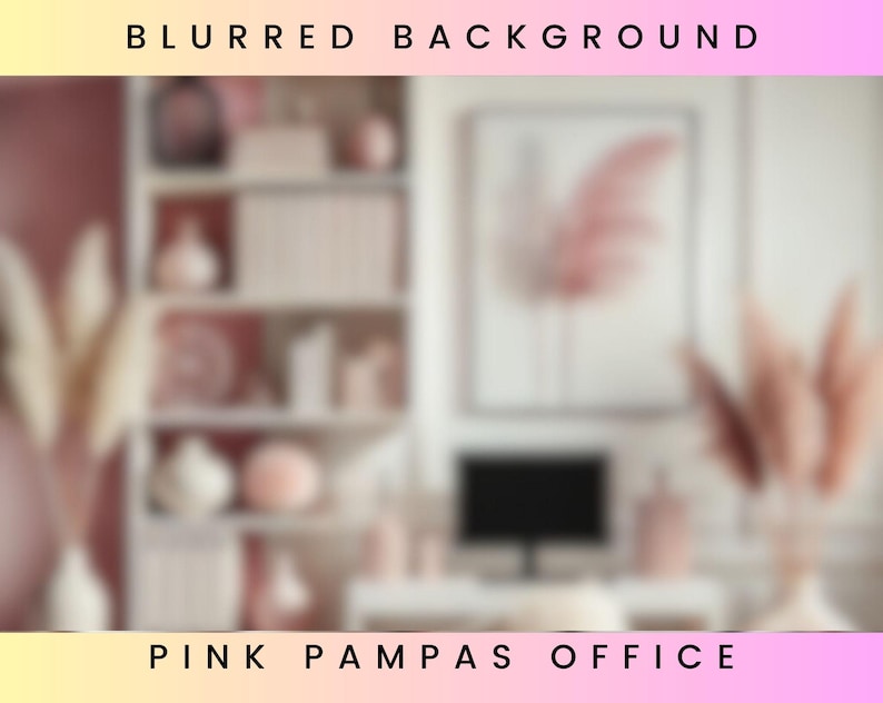 Pink Pampas Office Zoom Backgrounds, Zoom Background, Zoom Backgrounds ...