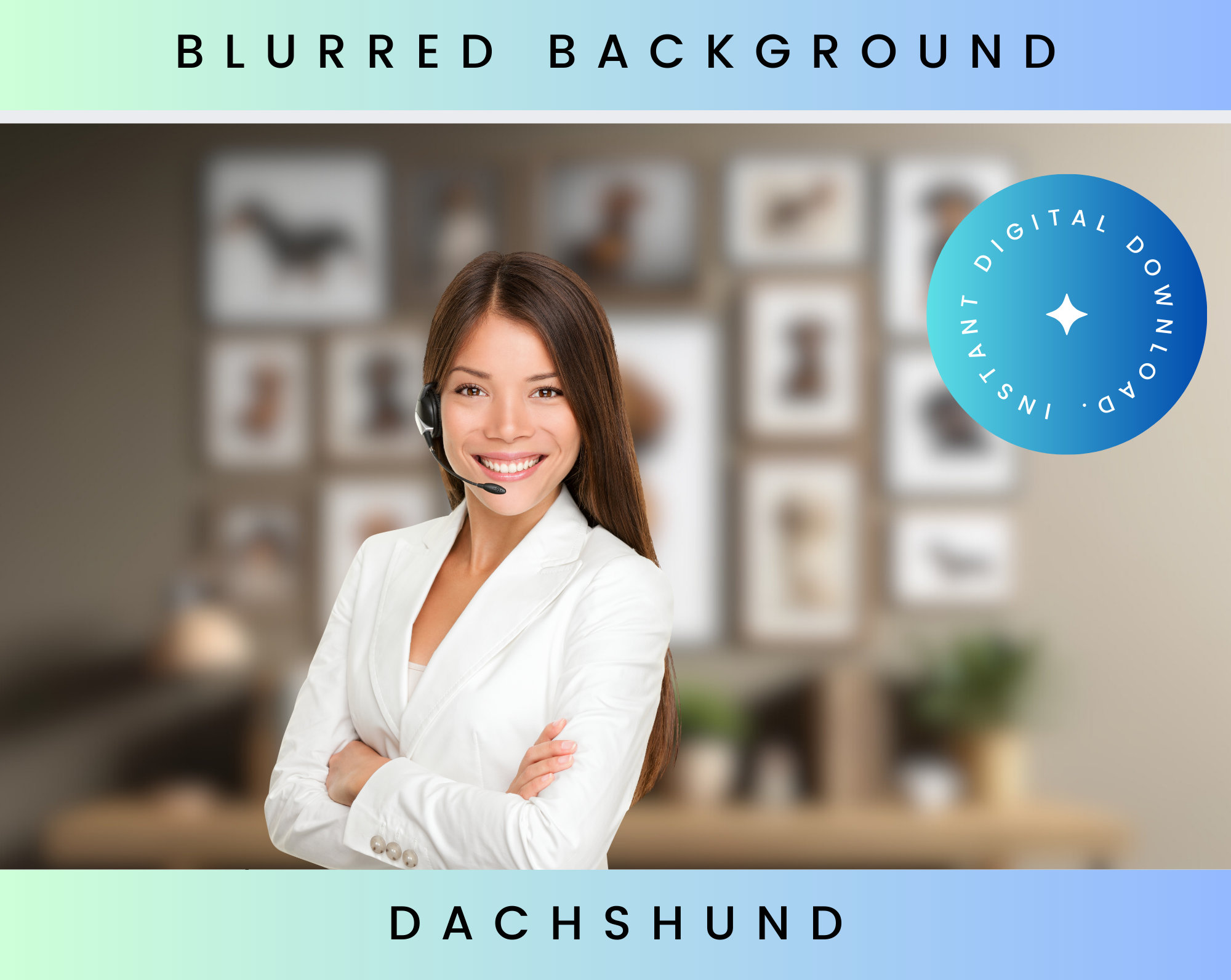 Dachshund Zoom Backgrounds, Weenie Dog Wallpaper, Framed Art, Zoom ...