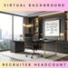 Recruiter Headcount Virtual Office Zoom Background | Bold Modern ...