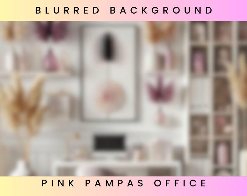 Pink Pampas Office Zoom Backgrounds, Zoom Background, Zoom Backgrounds ...