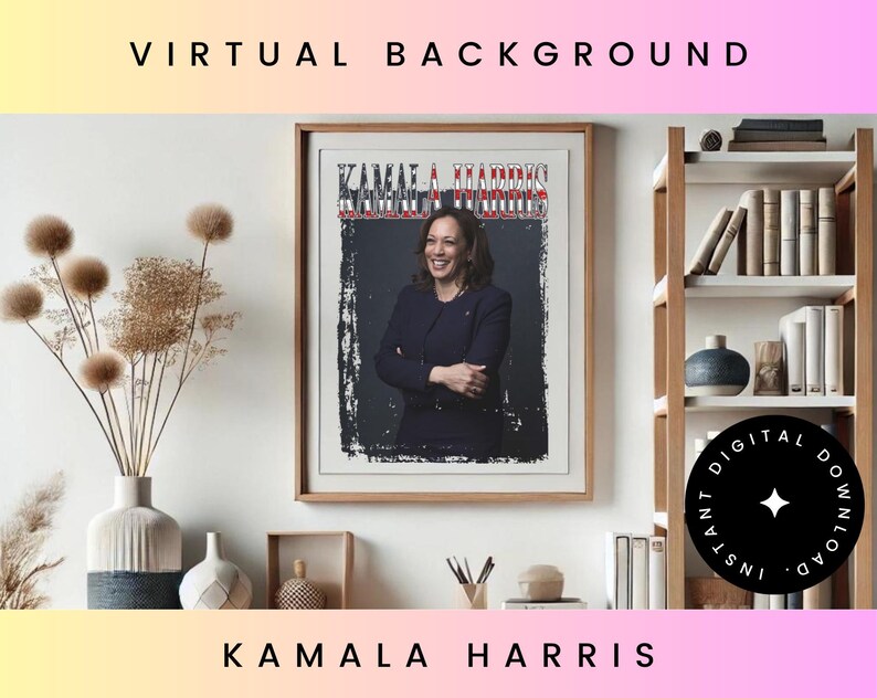 Kamala HARRIS 2024 Zoom Teams Background, Madam President, Kamala Rally ...